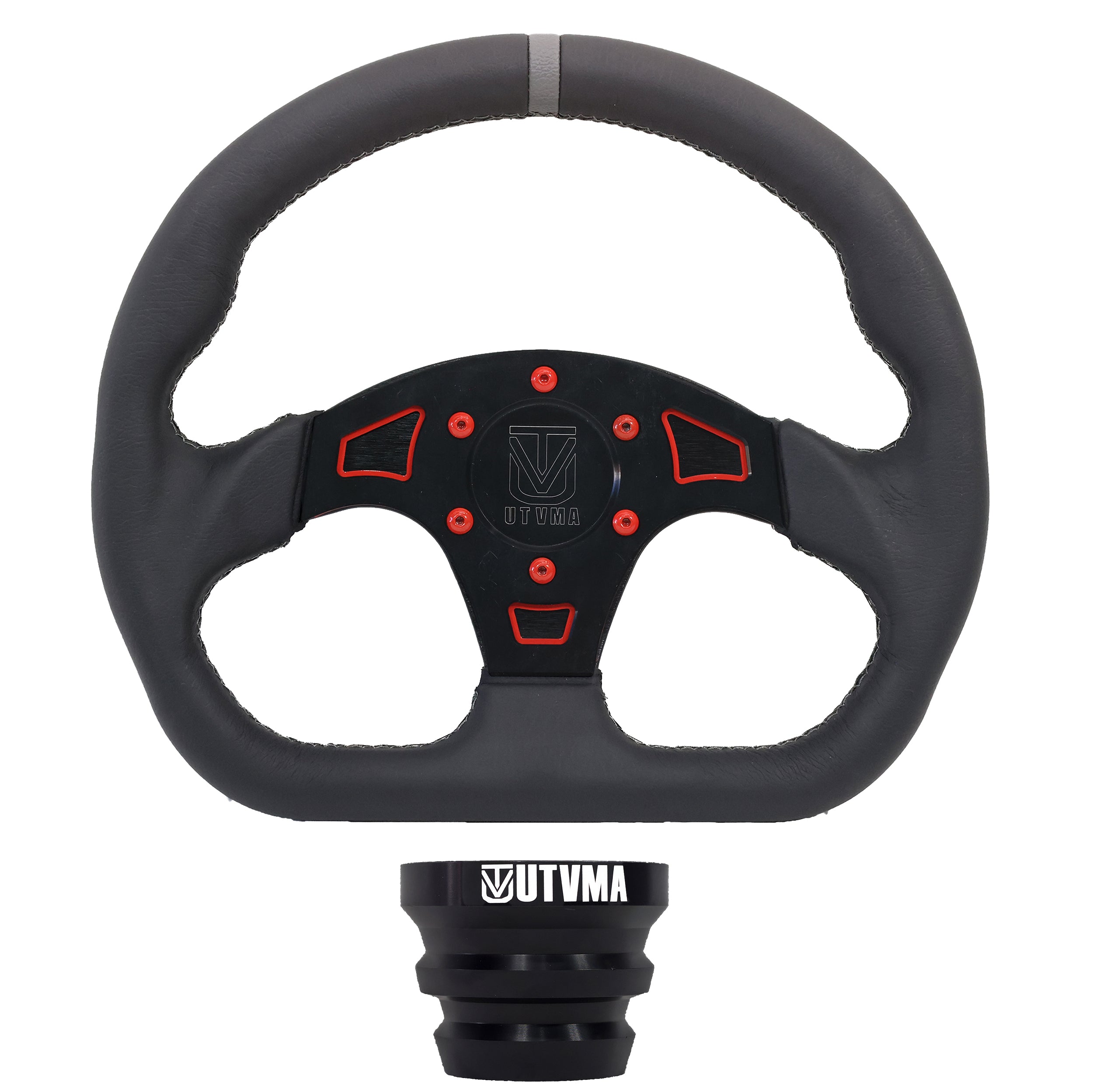 UTVMA DriftX Leather Steering Wheel With Hub (Polaris and Can Am Model
